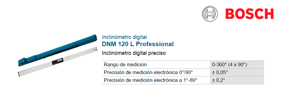 Medidor De Inclinacion Bosch Dnm120L (Nivel Digital) - Ferreterias ...